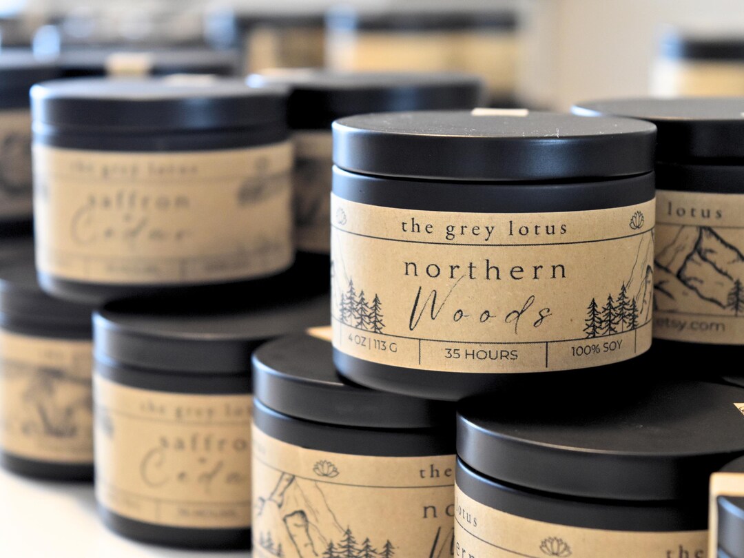 Northern Woods Candle, Pine Needle Smell, All Natural Fragrance, Eco ...