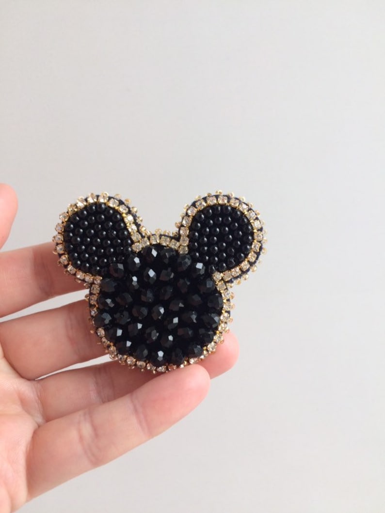 Brooch Mickey Mouse. Brooch handmade. Mouse brooch. | Etsy