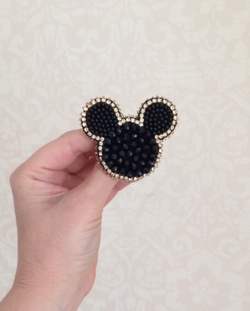 Brooch Mickey Mouse. Brooch handmade. Mouse brooch. | Etsy