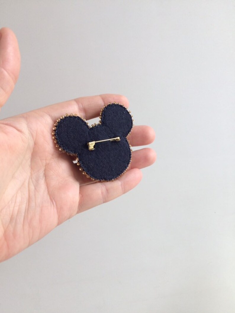 Brooch Mickey Mouse. Brooch handmade. Mouse brooch. | Etsy