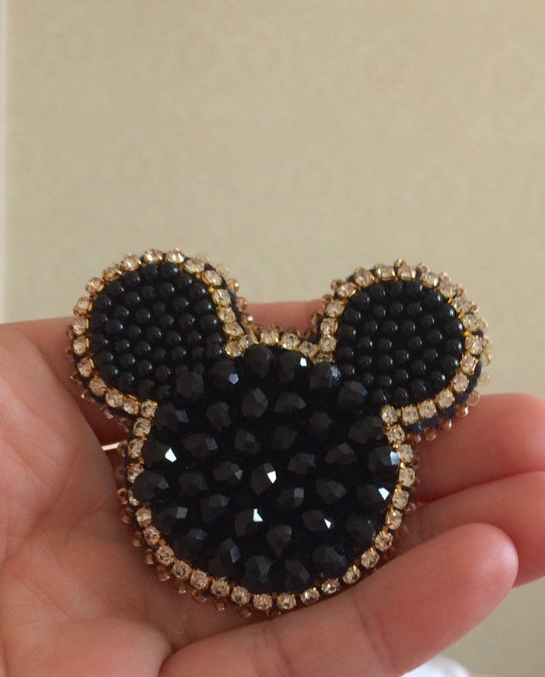 Brooch Mickey Mouse. Brooch handmade. Mouse brooch. | Etsy