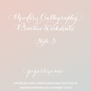 Hairline Style Modern Calligraphy Alphabet Practice Sheets | Modern ...