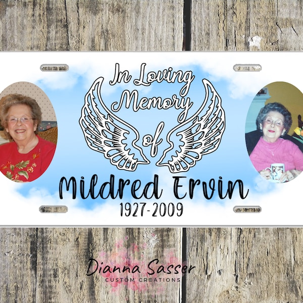 In Memory License Plate - Etsy