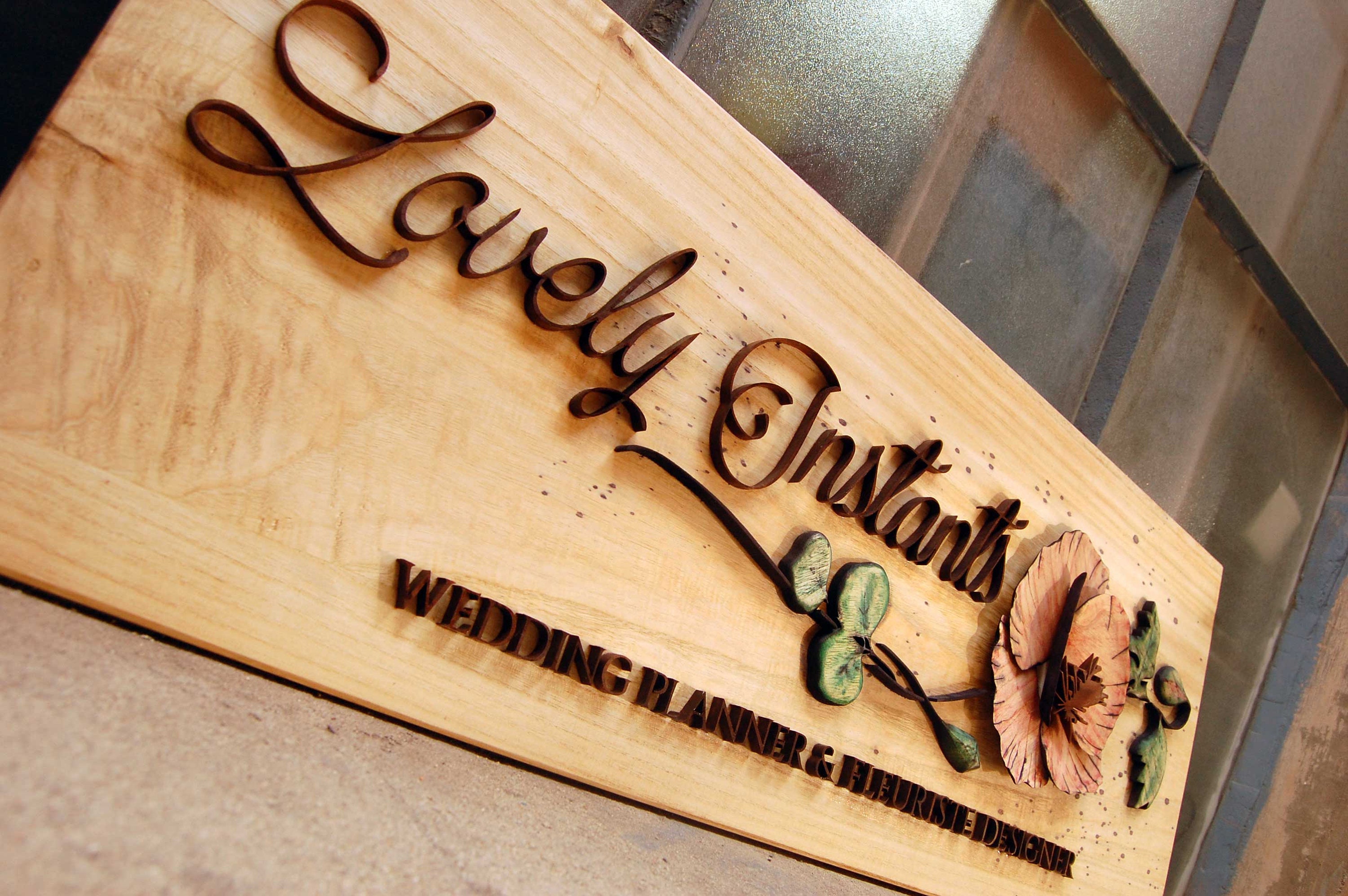 Custom Wooden Floral Sign | Etsy