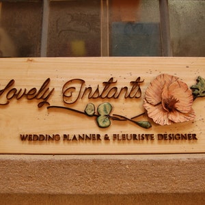 Custom Wooden Floral Sign - Etsy