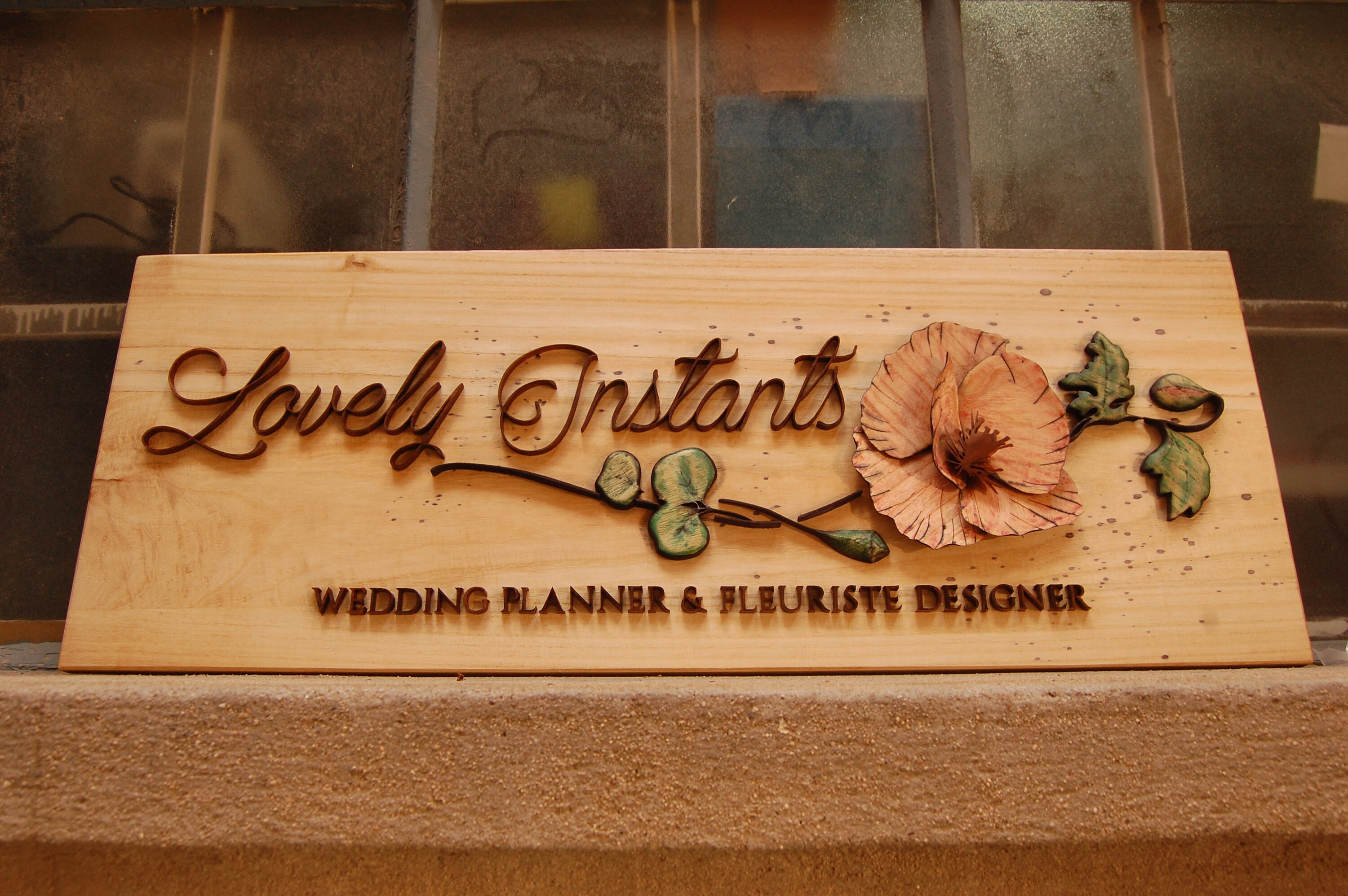 Custom Wooden Floral Sign | Etsy