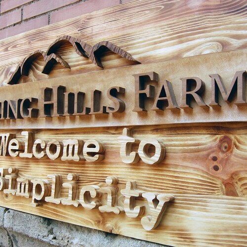 Solid Oak Personalised Hanging Sign and Metal Bracket Oak | Etsy