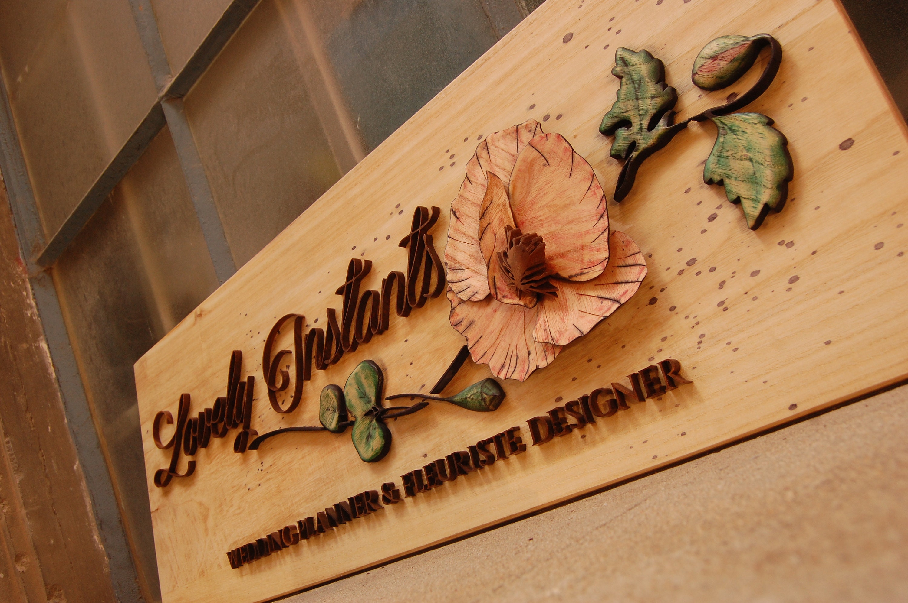 Custom Wooden Floral Sign | Etsy