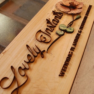 Custom Wooden Floral Sign - Etsy