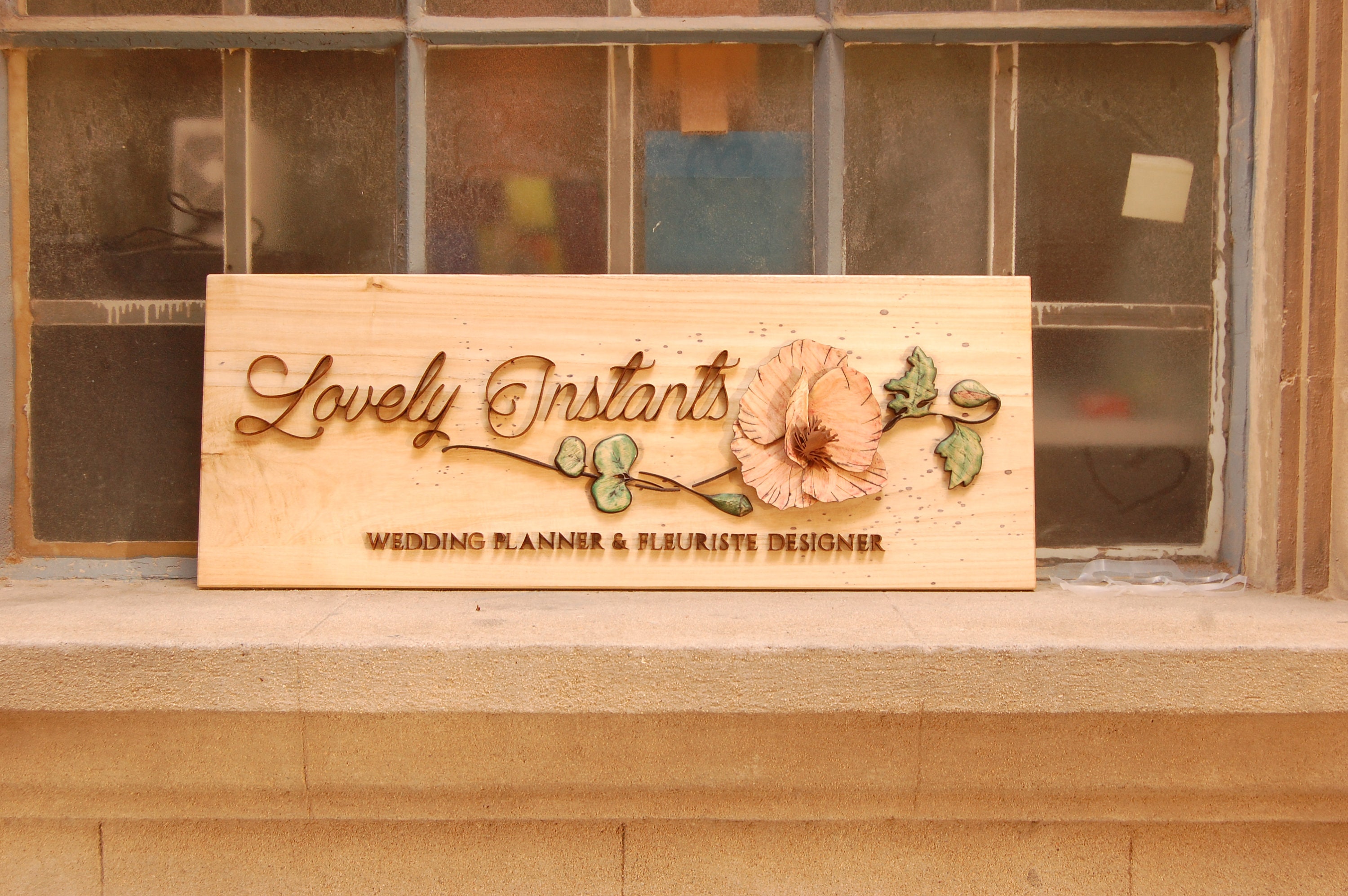 Custom Wooden Floral Sign | Etsy