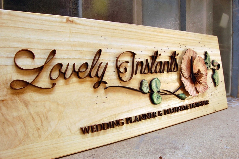 Custom Wooden Floral Sign - Etsy