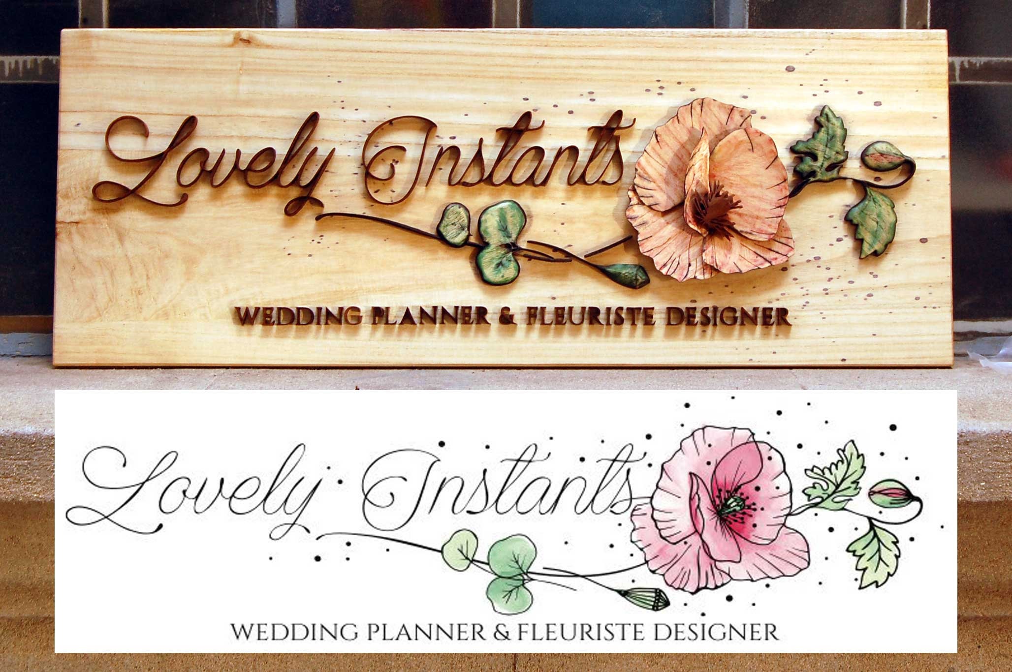 Custom Wooden Floral Sign | Etsy