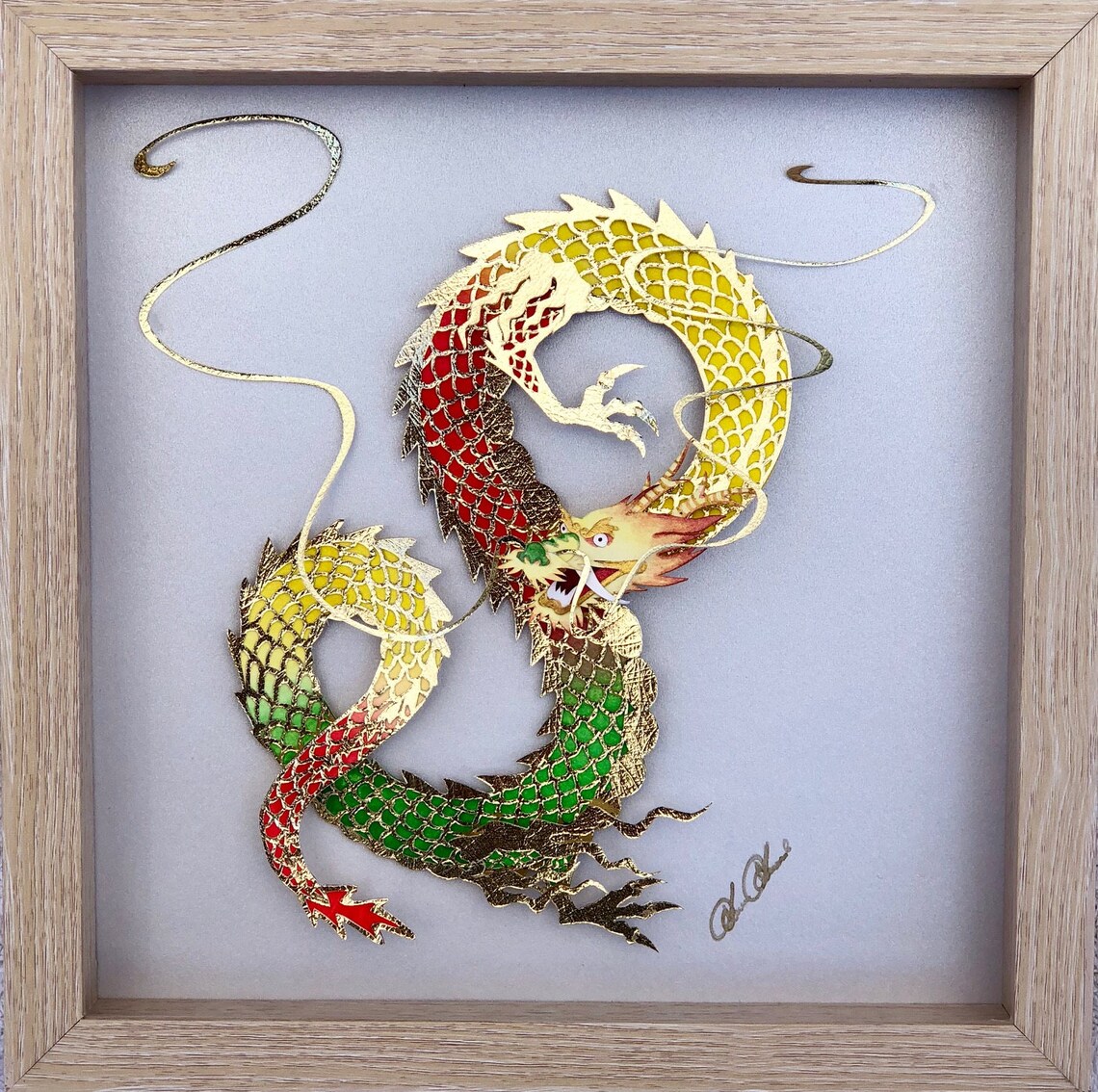 Chingese Dragon 3D Paper Art - Etsy