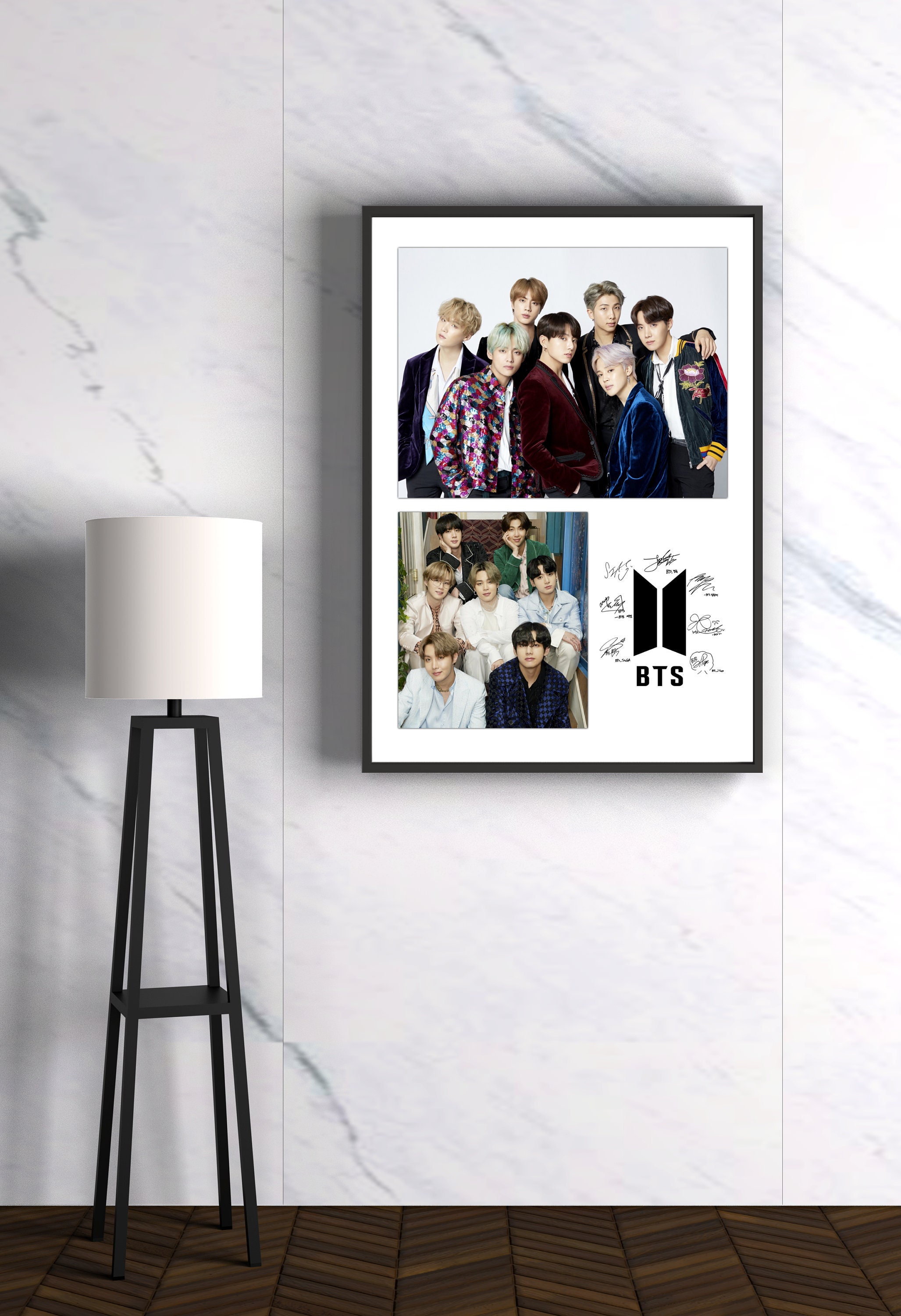 BTS Collage Poster KPOP Jin Suga J-Hope RM Jimin V - Etsy México