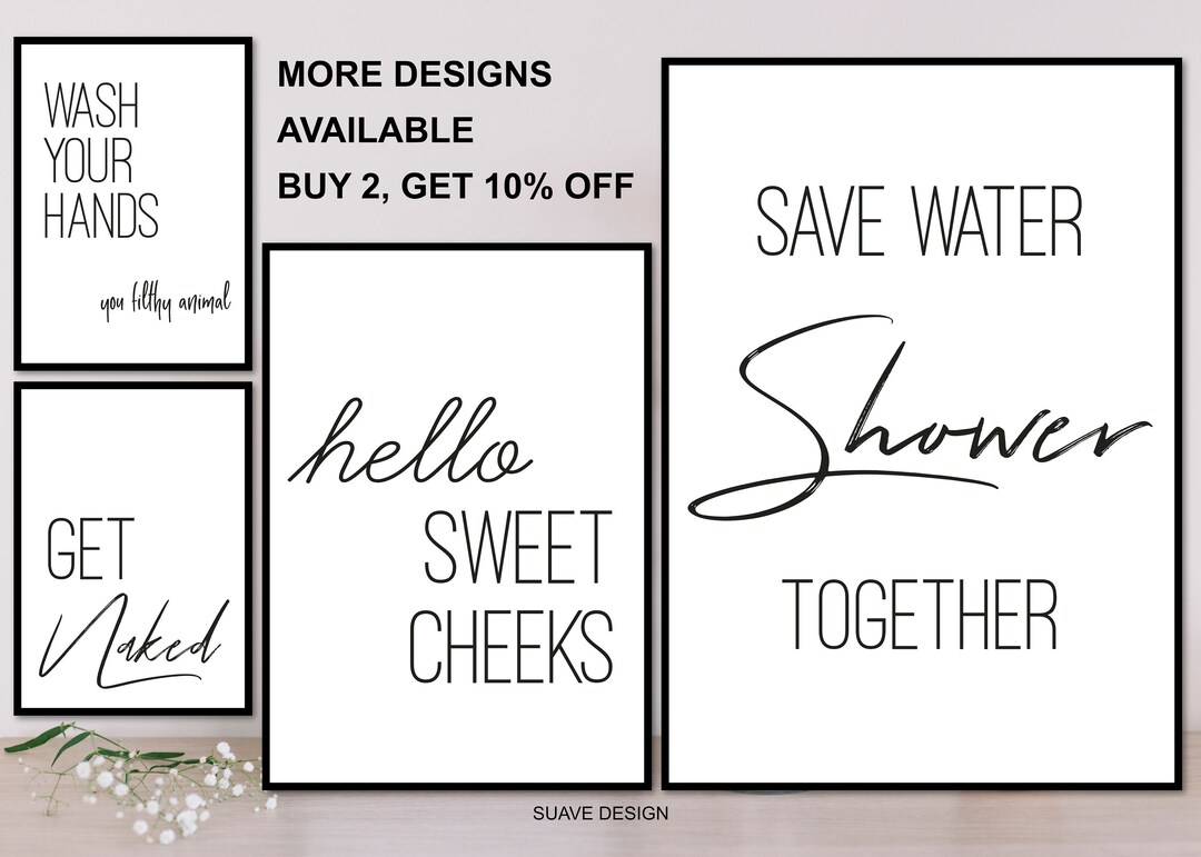 Bathroom Prints Minimalist Posters Large Prints Quotes Wall Art for ...
