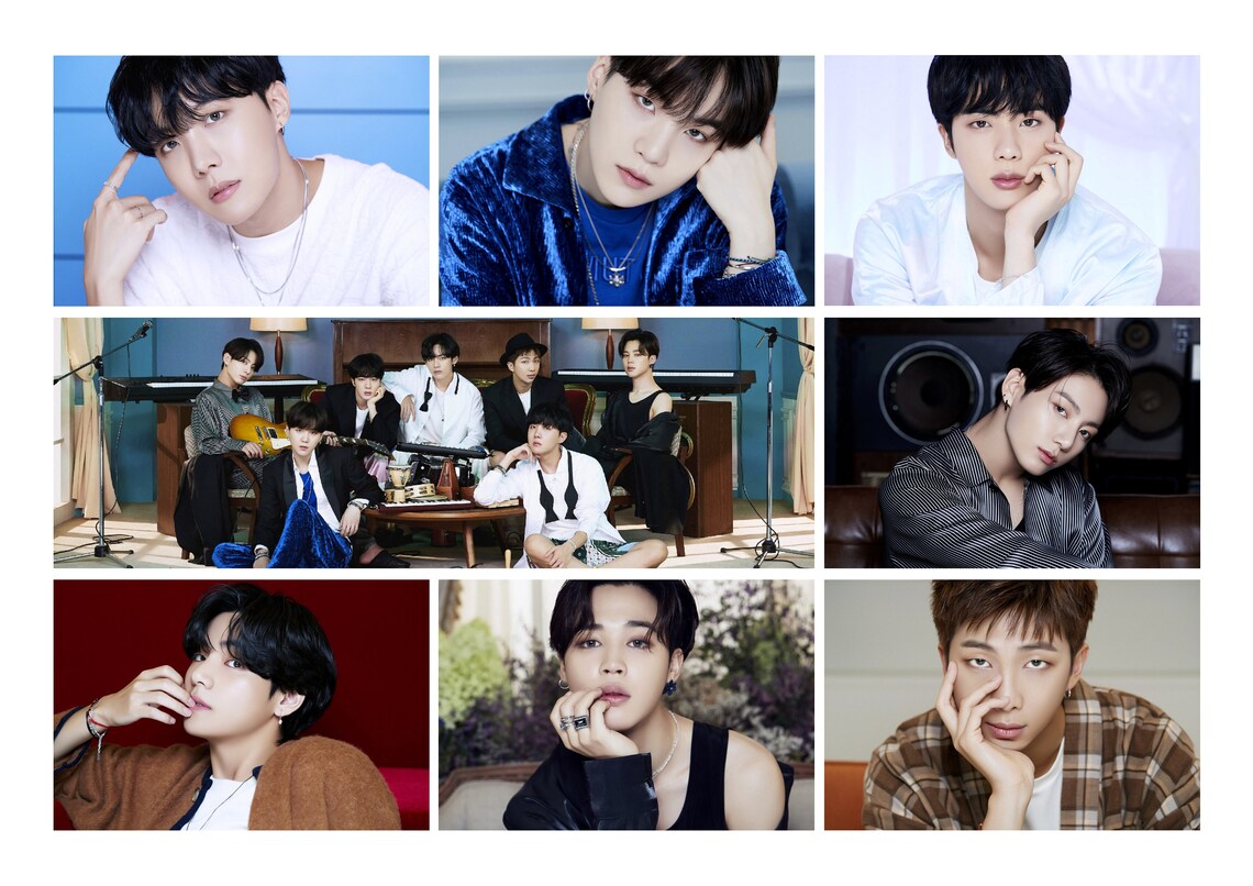 BTS Bangtan Boys Collage Poster Featuring Jin Suga J-hope | Etsy