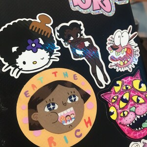 Afro Kitty Vinyl Sticker - Etsy