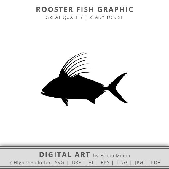 Rooster Fish SVG Rooster Fish Game Fish Saltwater Fish | Etsy