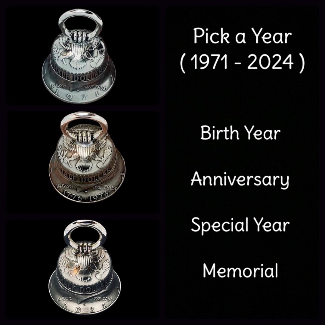 Coin Bell - Handmade (select a Year: 1971 - 2024) - Etsy