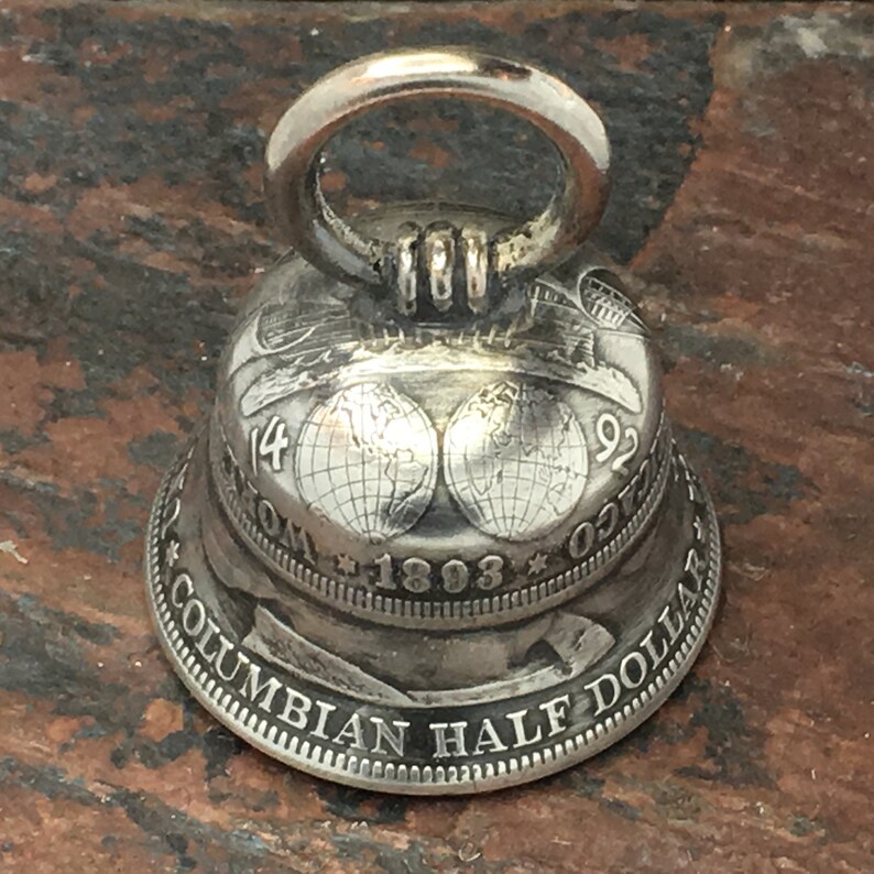 1893 Coin Bell Handmade from two 1893 Columbian Exposition | Etsy