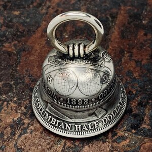 1893 Coin Bell Handmade From Two 1893 Columbian Exposition Half Dollars ...