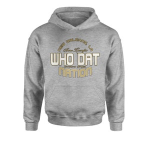 Who Dat Nation New Orleans color Youth-sized Hoodie - Etsy