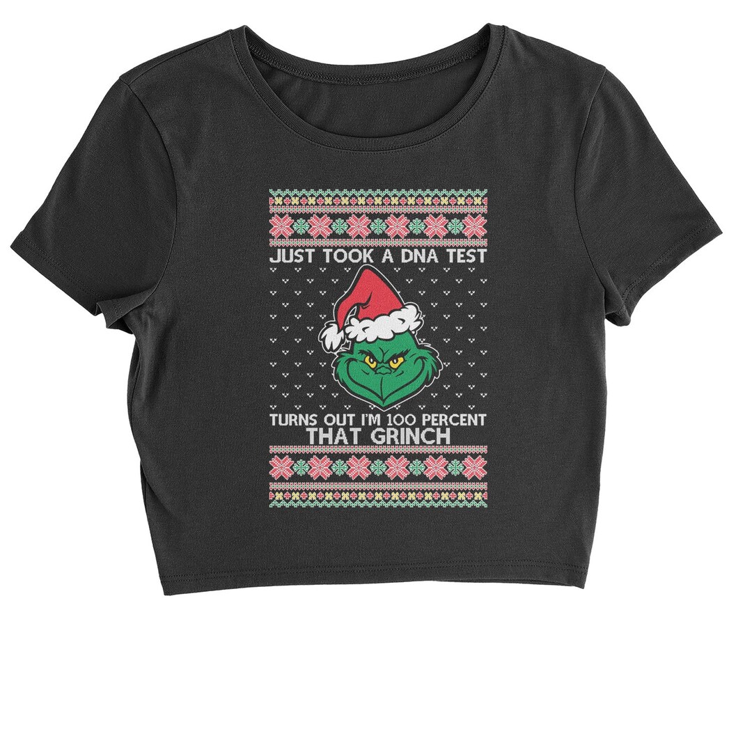 One Hundred Percent That Grinch Cropped T-shirt - Etsy