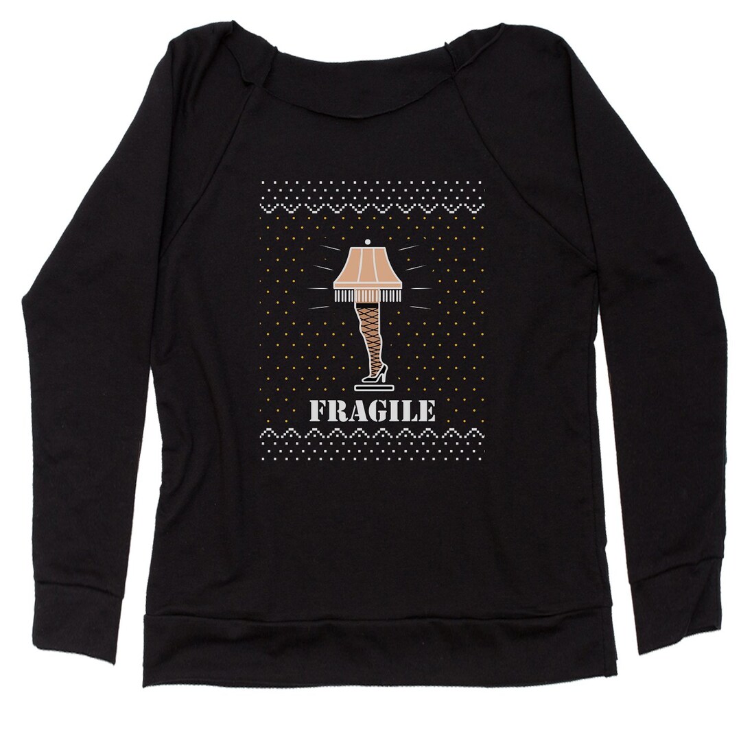 Fragile Leg Lamp Christmas Story Slouchy off Shoulder - Etsy