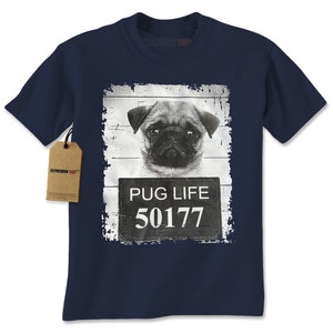 Men's Mugshot Pug Life T Shirt Unisex Short Sleeve Thug - Etsy