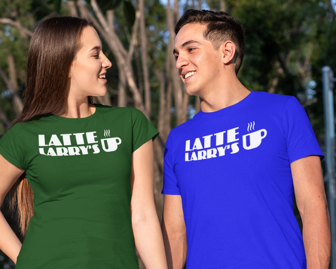 Latte Larry's Enthusiastic Coffee Mens T-shirt - Etsy