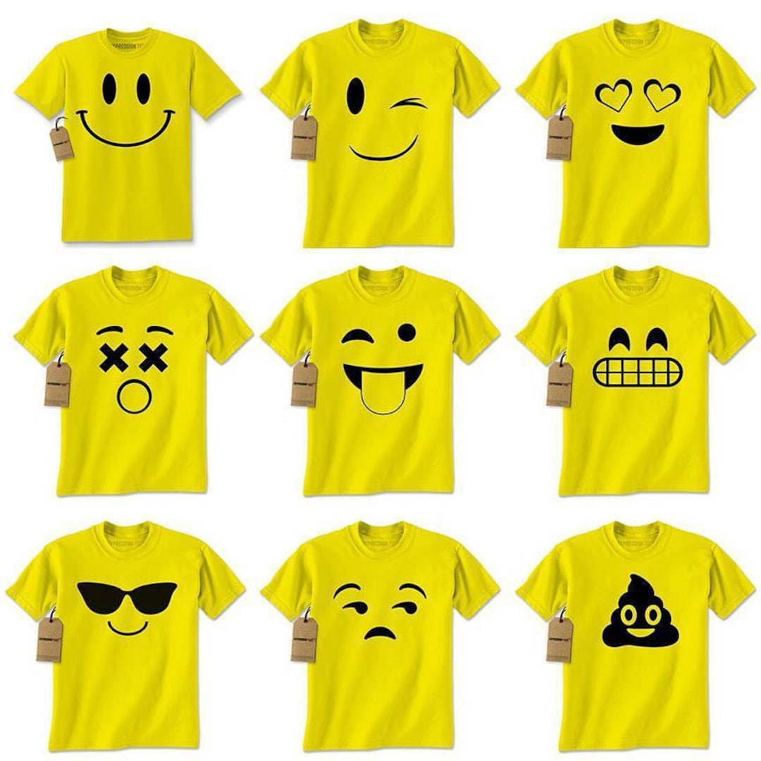 Kids Smile Face Emoticon T-shirt Collection Halloween Costume, Cheap ...