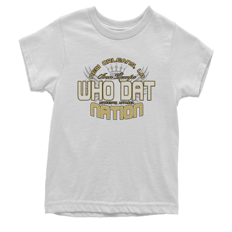 Who Dat Nation New Orleans color Youth T-shirt | Etsy
