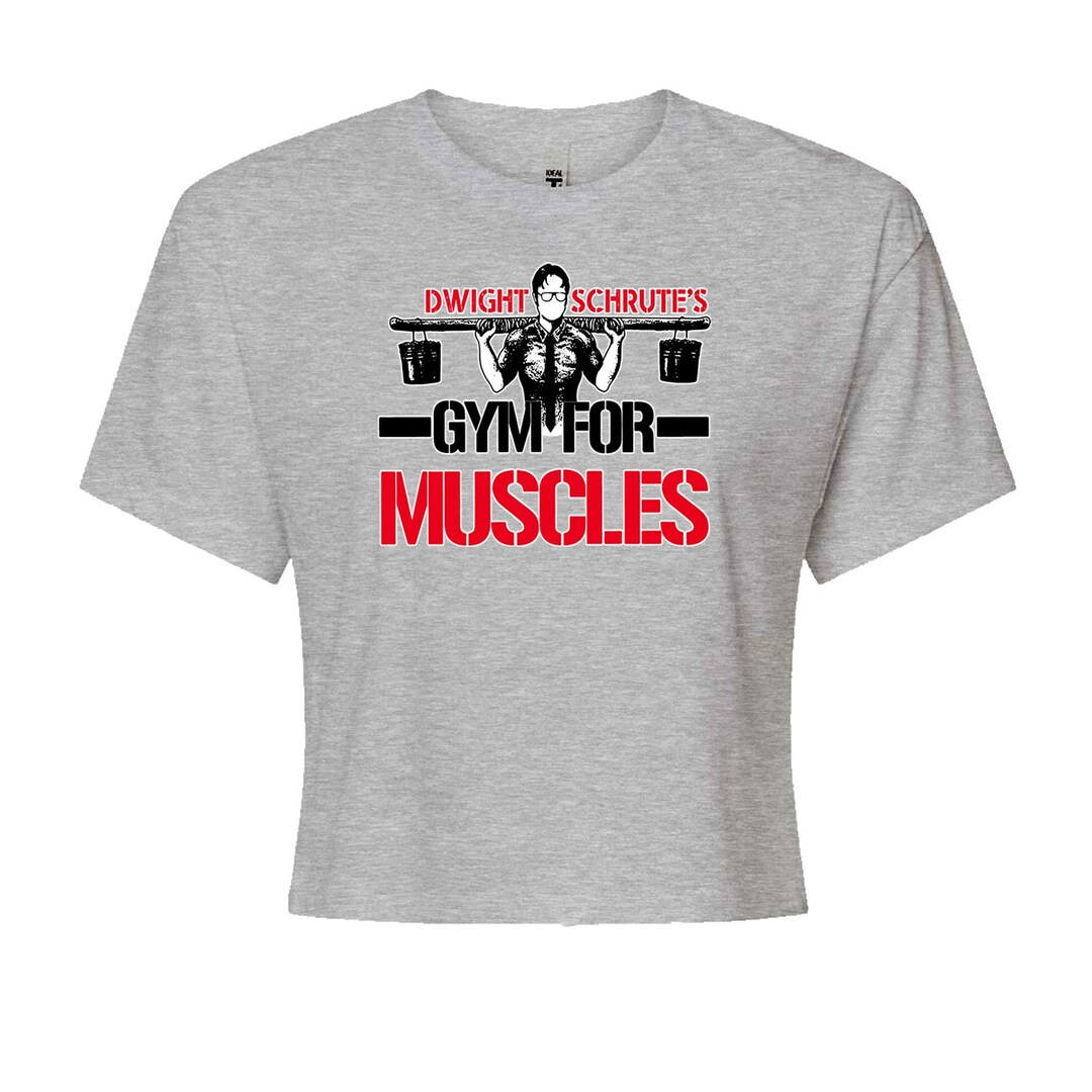 Dwight Schrute Gym for Muscles Office Workout Cropped T-shirt - Etsy