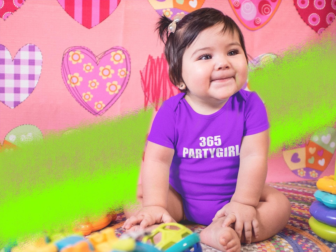 365 Party Girl Brat Girl Summer Infant One-piece Romper Bodysuit and ...