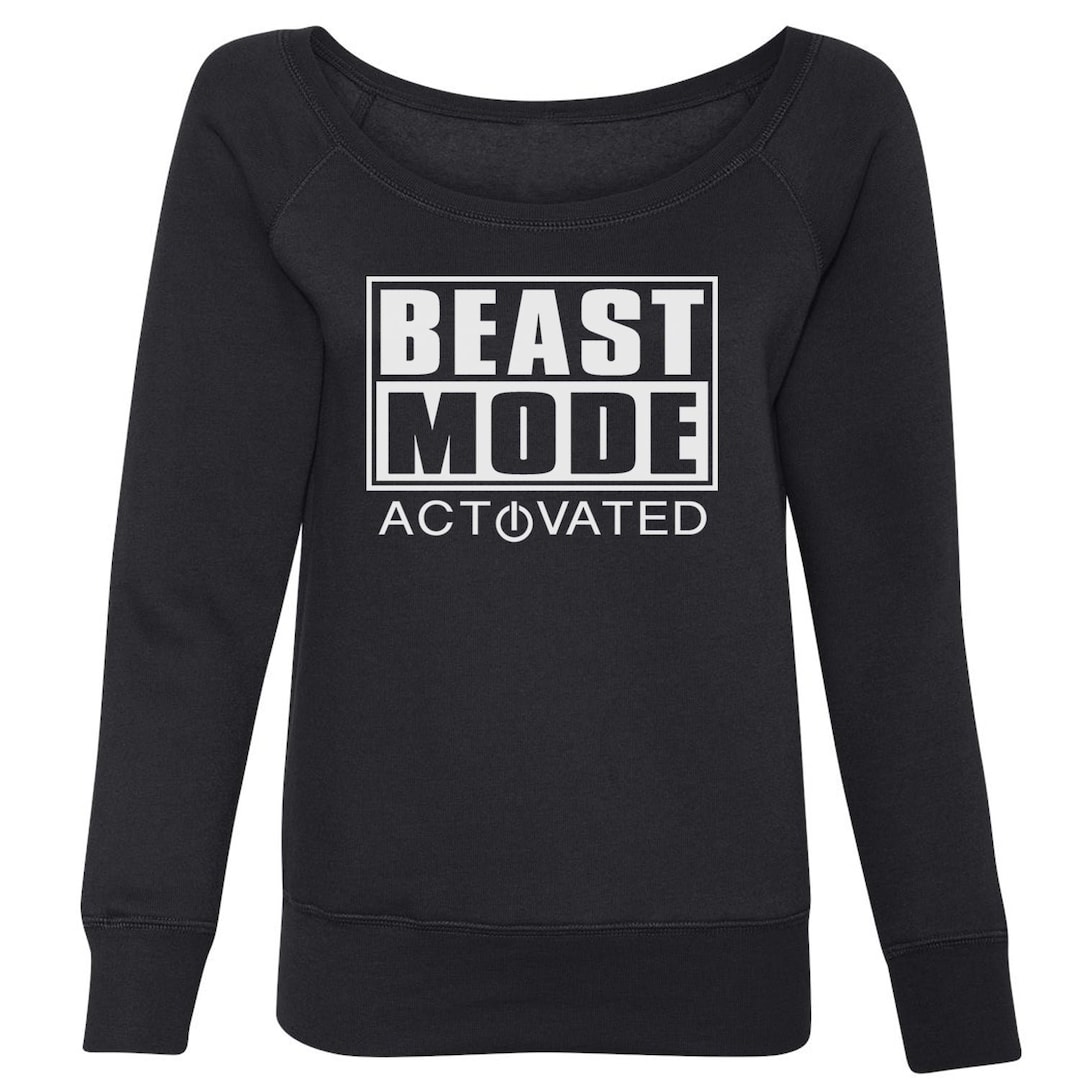 Activated Beast Mode Workout Gym Clothing Slouchy off Shoulder - Etsy