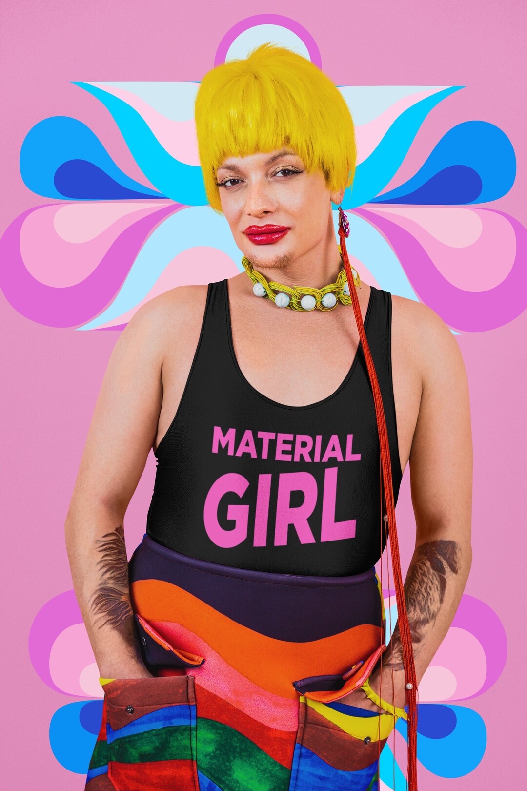 Material Girl 80's Retro Celebration Racerback Tank Top for Women - Etsy