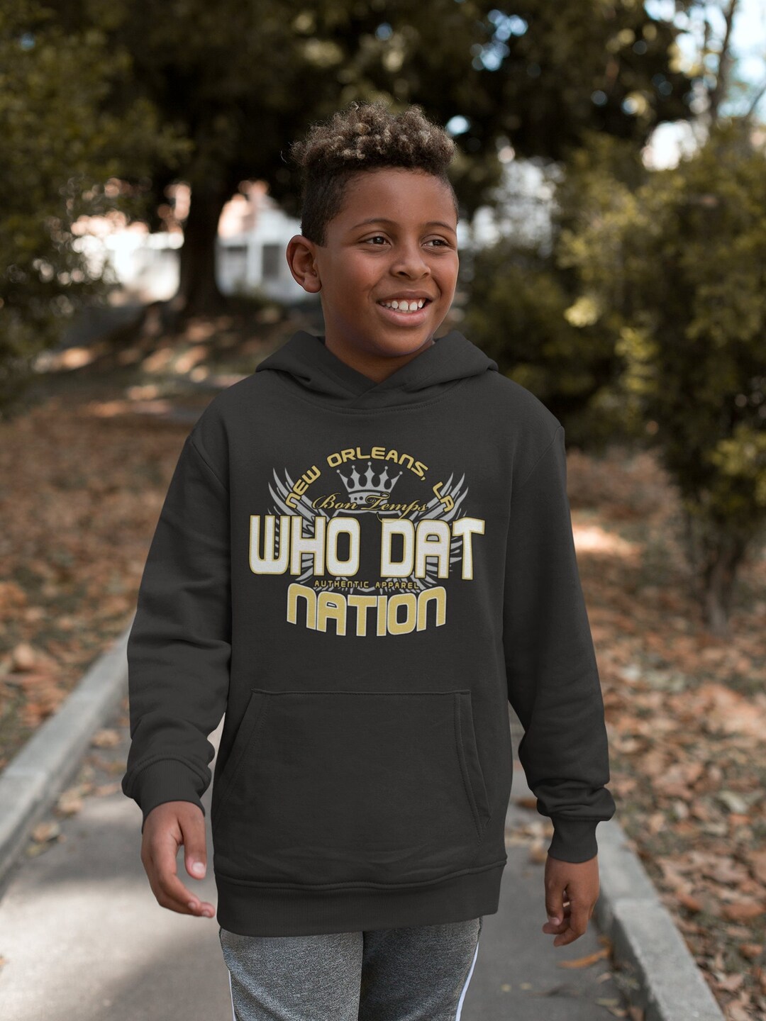 Who Dat Nation New Orleans color Youth-sized Hoodie - Etsy