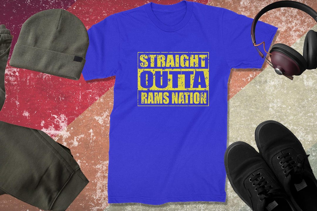 Straight Outta Rams Nation Football Mens T-shirt, Sport Shirt, Rams ...