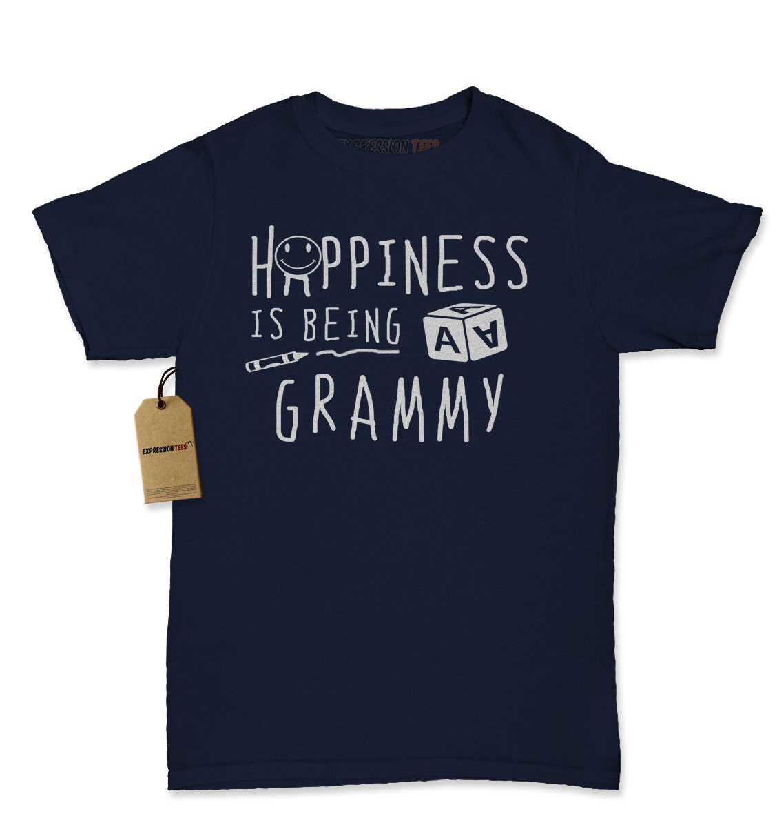 Womens Happiness Is Being A Grammy Shirt Grandma Shirt Etsy