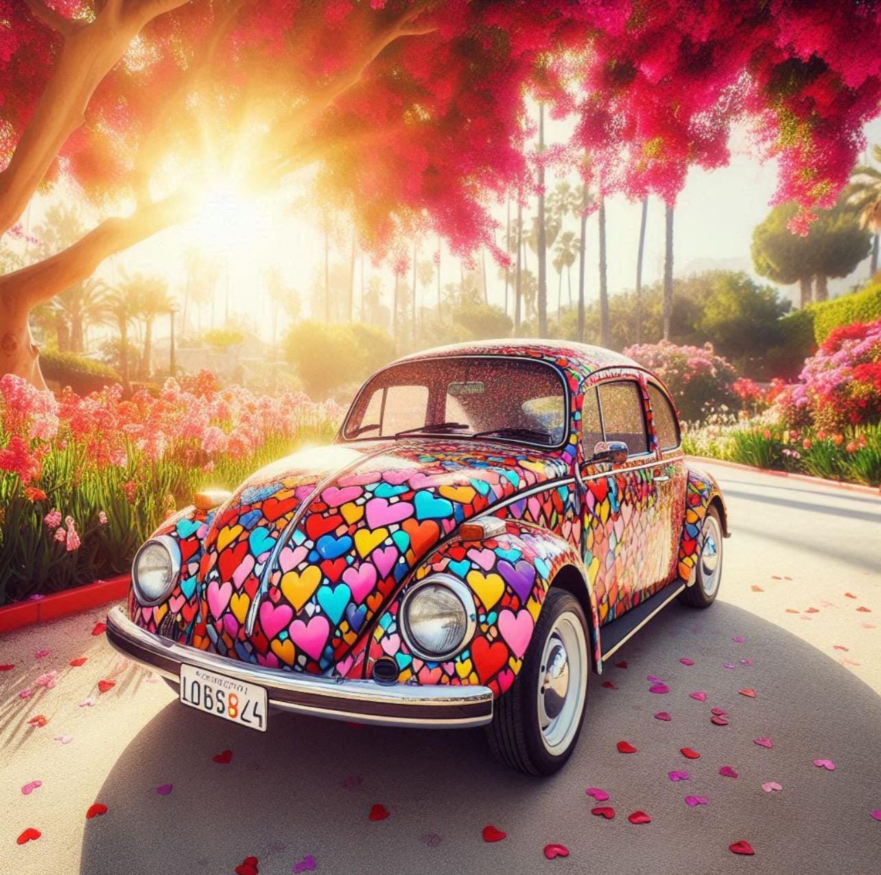VW Beetle Valentines Day Heart Car Digital Image - Etsy Canada