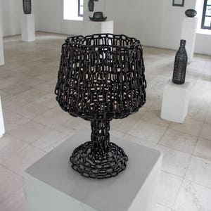 Welded Metal Chain Art Goblet Sculpture: Gothic Art Decor - Etsy