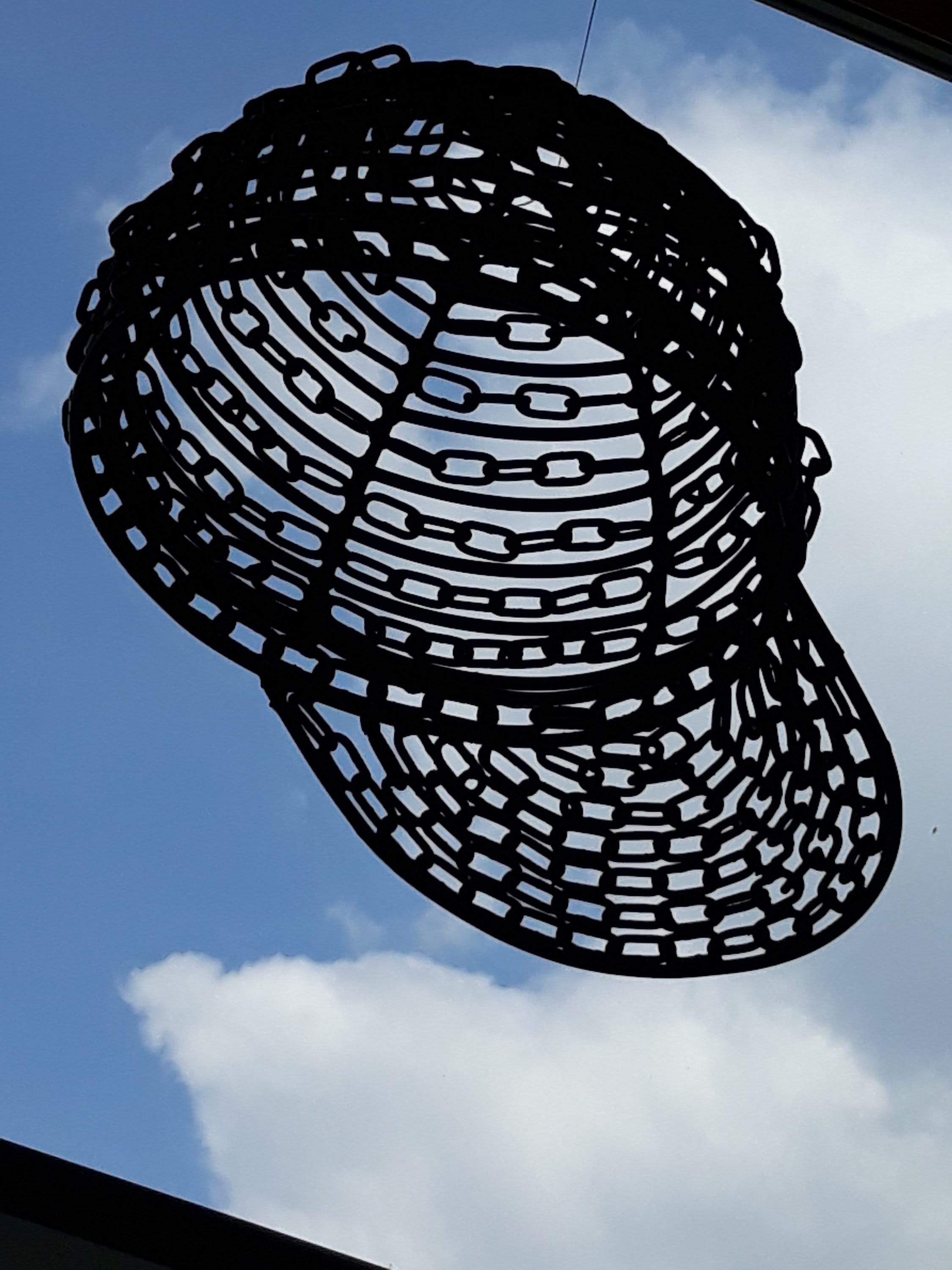 Handmade Sculpture Baseball Cap Sport Hat Sports Metal Sculpture Chains ...