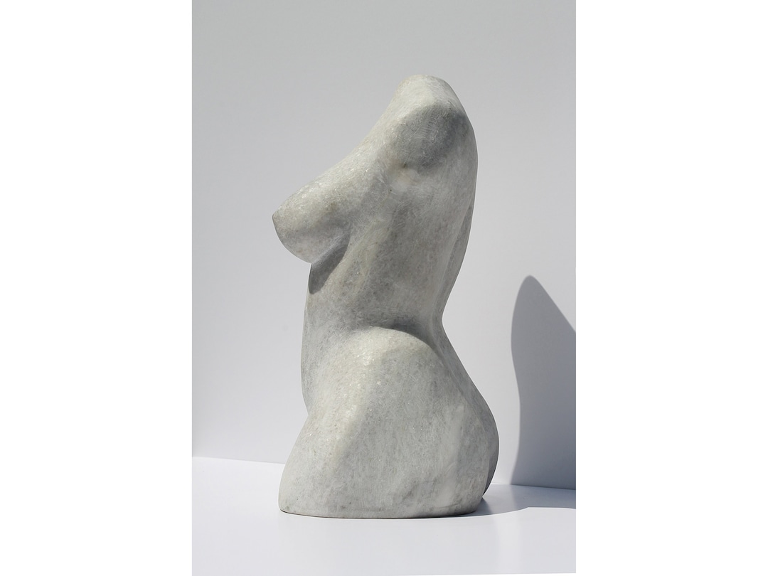 Marble Female Torso Sculpture: Modern Classic Art - Calliope - Etsy
