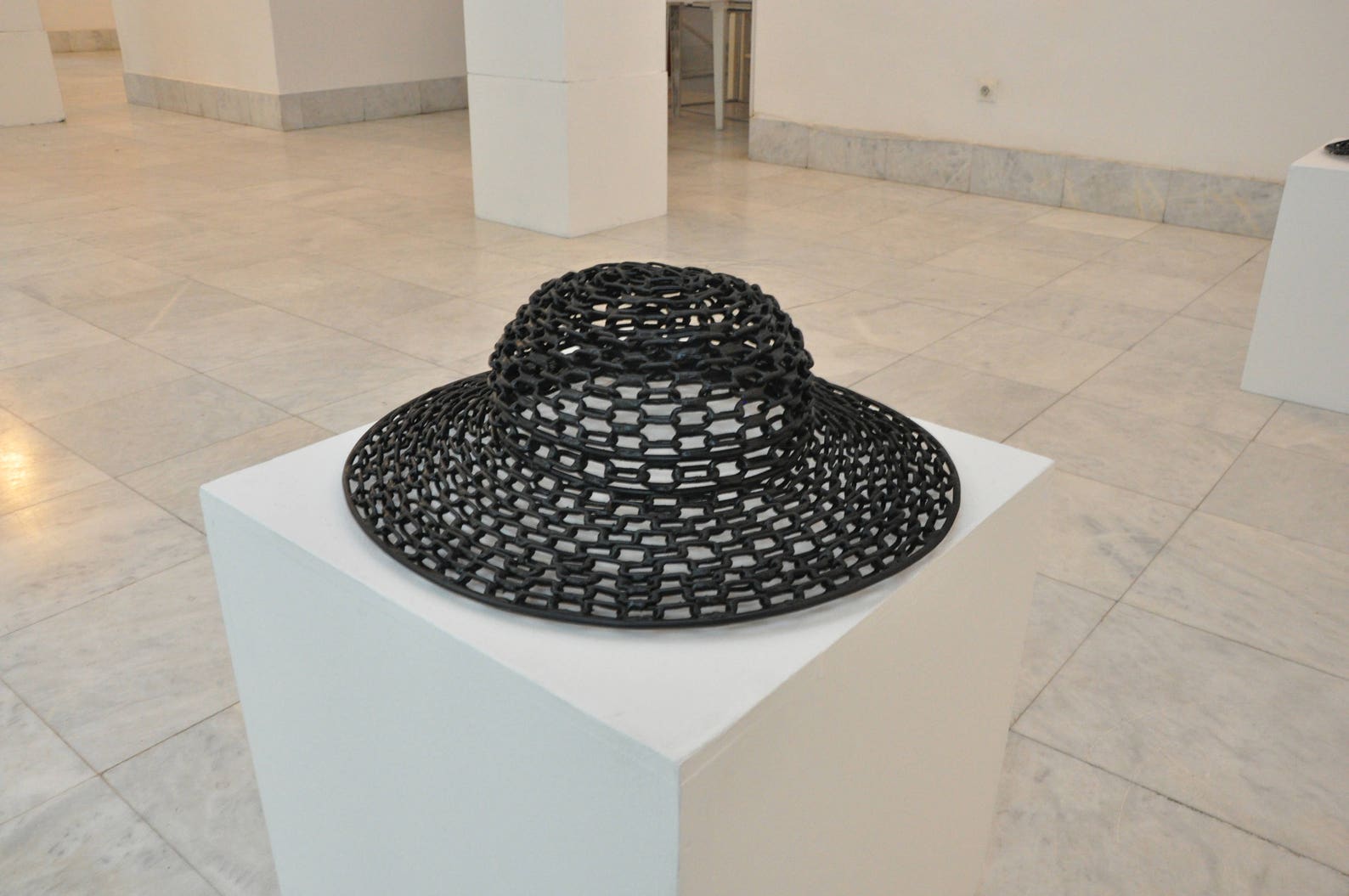 Welded Iron Art: Lady's Hat Sculpture - Etsy