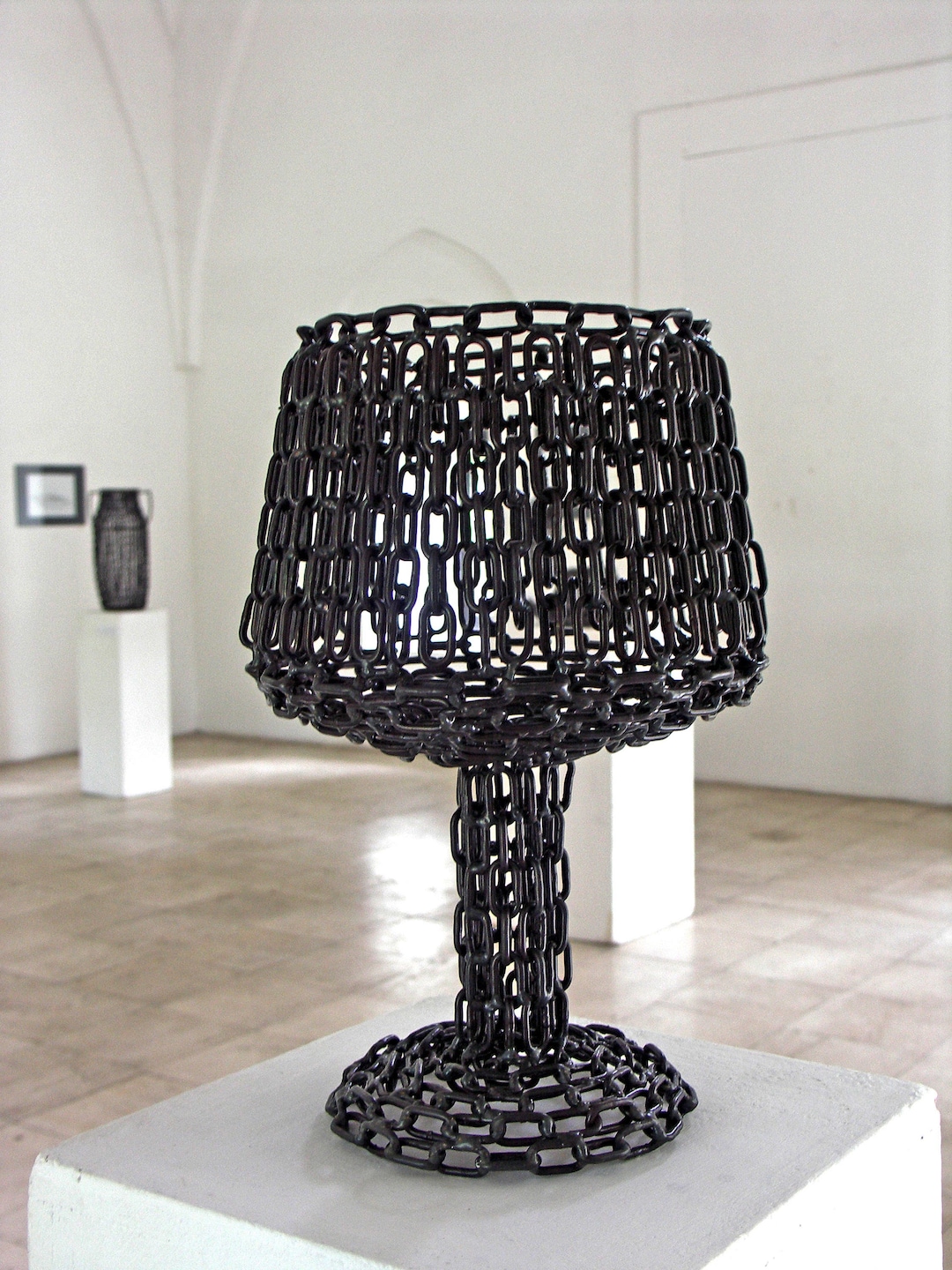 Welded Metal Chain Art Goblet Sculpture: Gothic Art Decor - Etsy