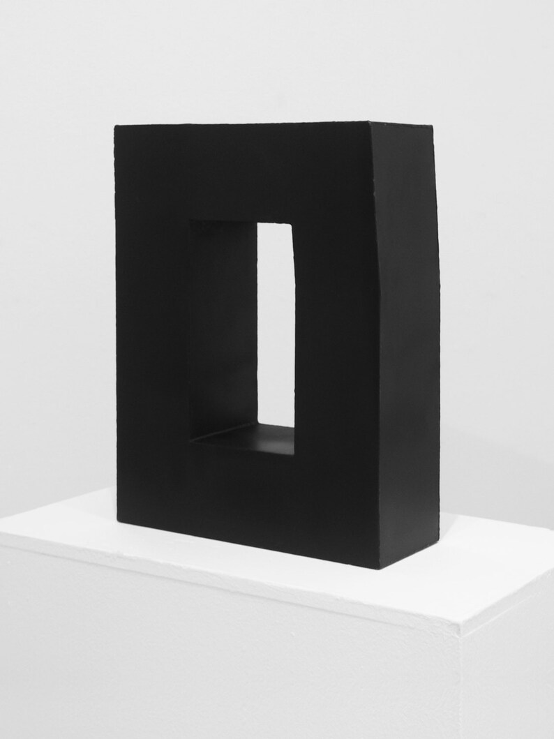 Modern Minimalist Sculpture Block with Distorted Angle | Etsy