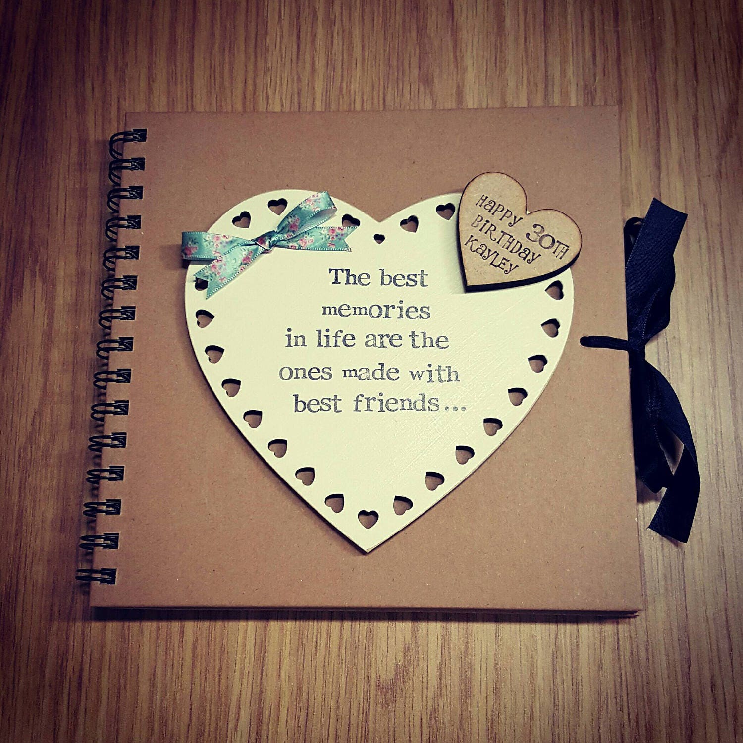 Birthday friendship keepsake memory book personalised 30th | Etsy