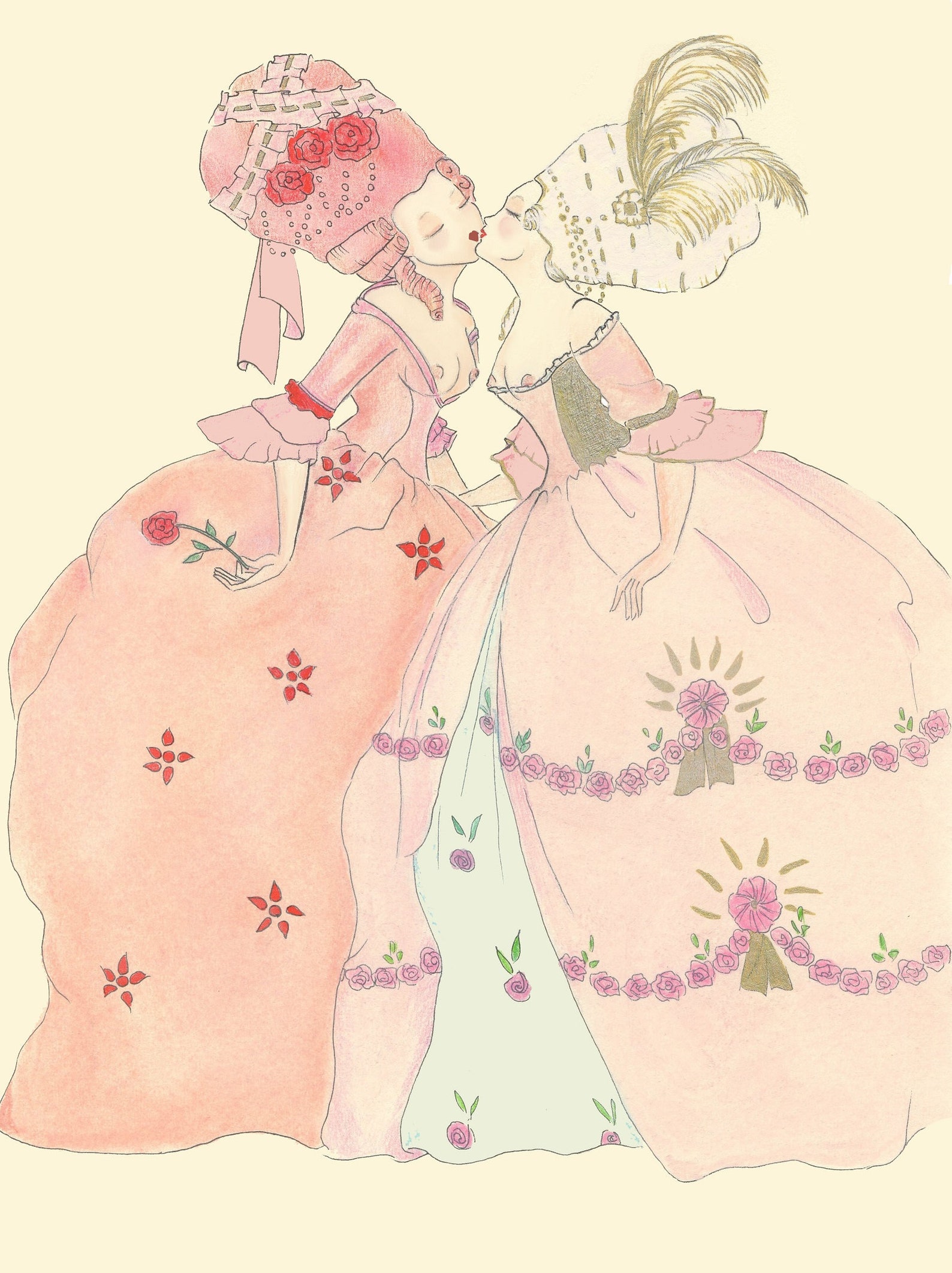 The Rococo Kiss Miniprint - Etsy