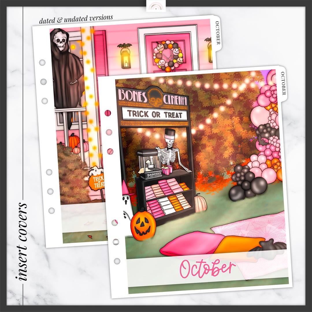 Wicked Cute Planner and Insert Divider Cover October & Undated Options ...