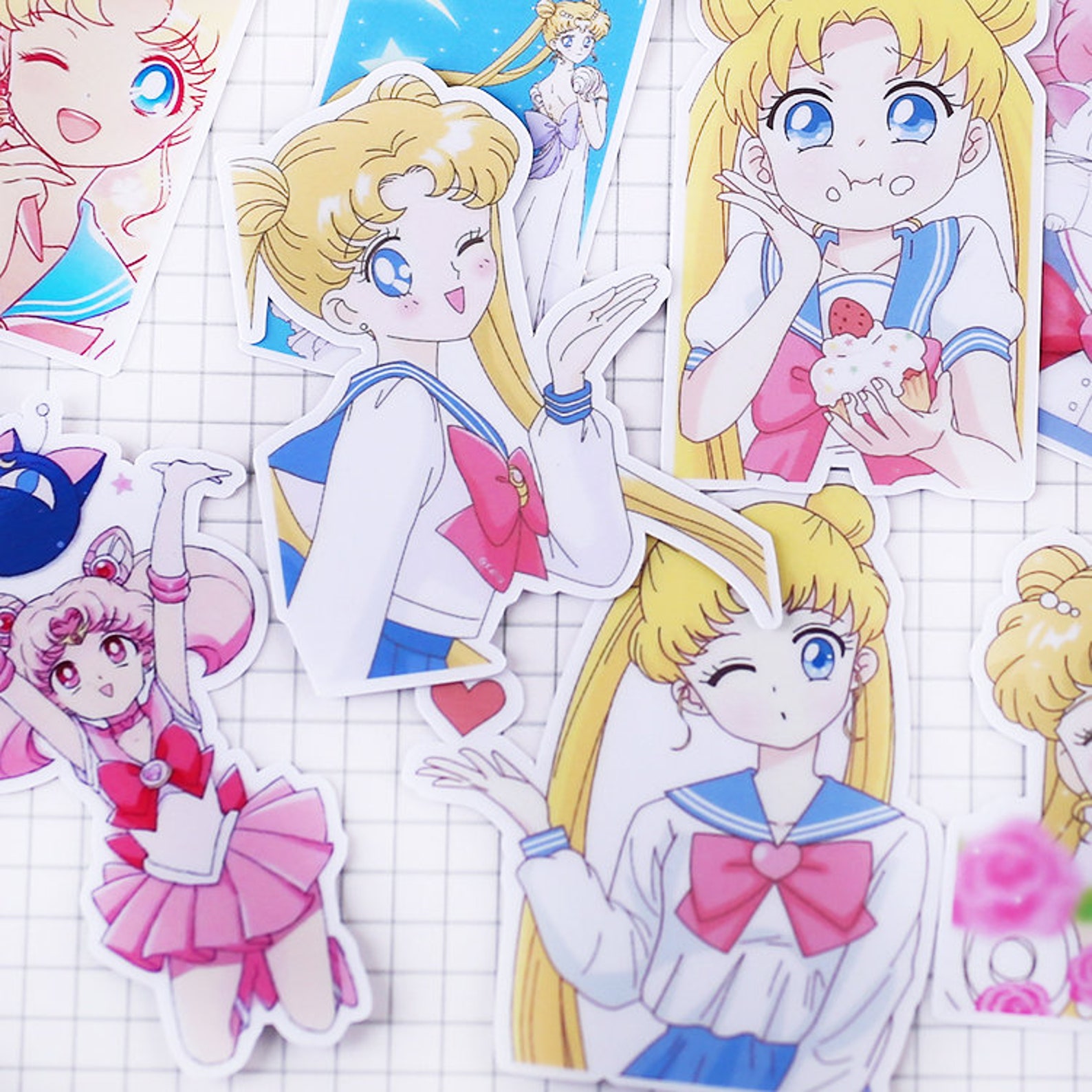 21 Pcs Sailor Moon Sticker Pack Anime Stickers Decorative Etsy